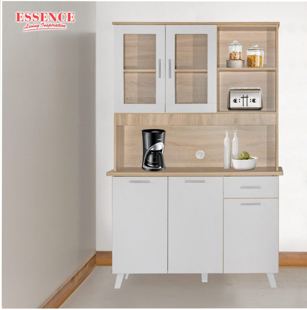 K405(A+B) Alford 3 Doors Kitchen Cabinet with Hutch – Essence Furniture ...